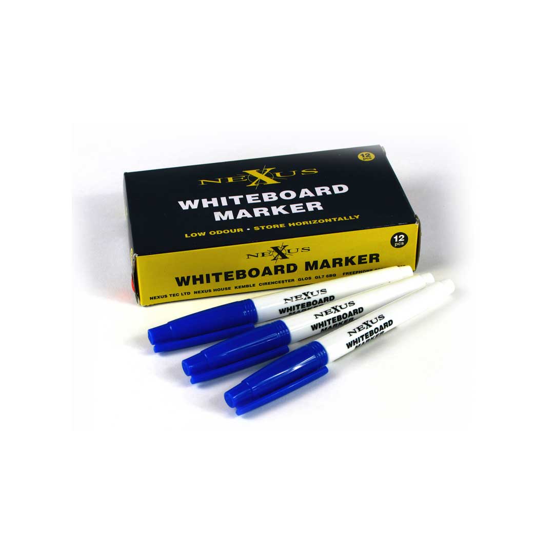 Nexus Children’s Whiteboard Pen - Blue (Box of 12) - Nexus