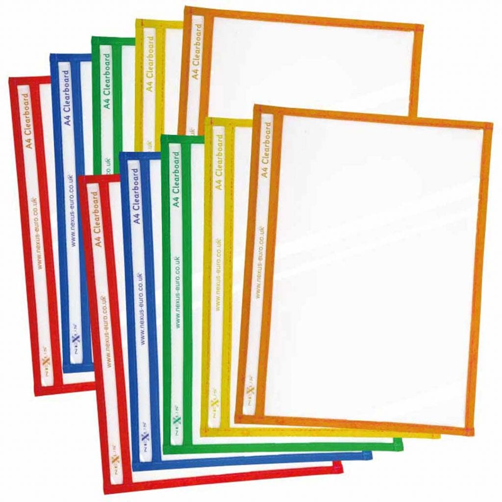 Nexus A4 Clear Boards (10 Pack) - Learn Play Nexus