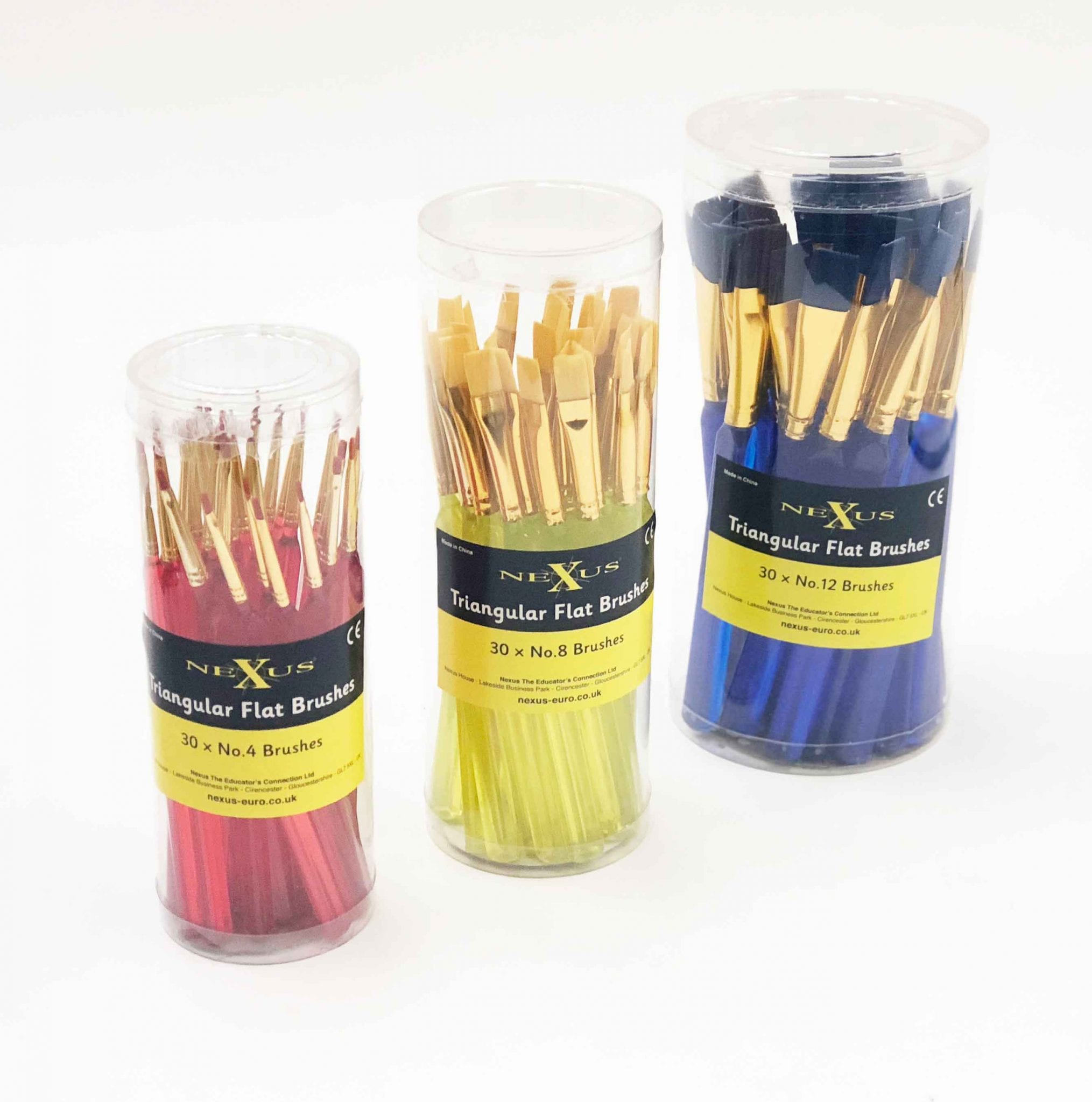 Nexus Triangular Paint Brushes (Flat Ended) - Learn Play Nexus
