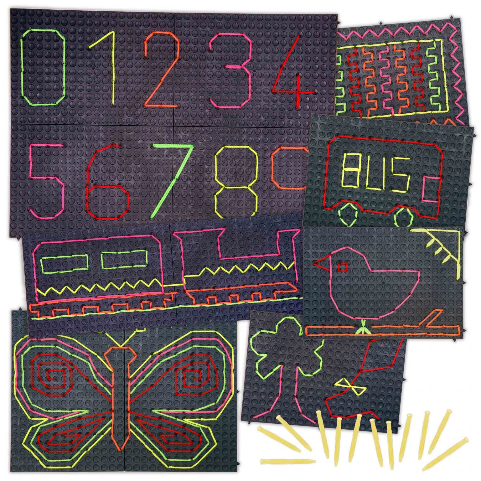 Nexus Black Pattern Playboard 4 Board Set - Learn Play Nexus