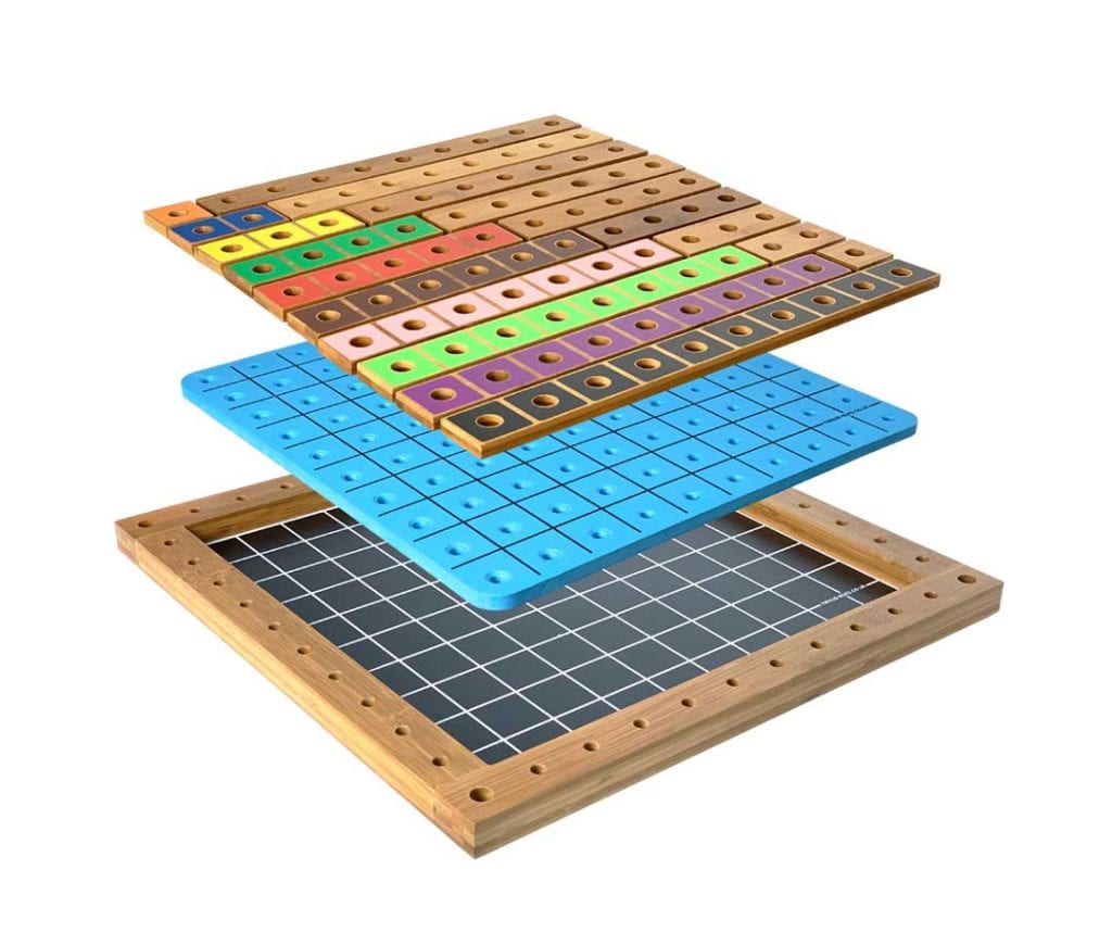 Pegs to Count Up Frame with Pegboard & Rods - Learn Play Nexus