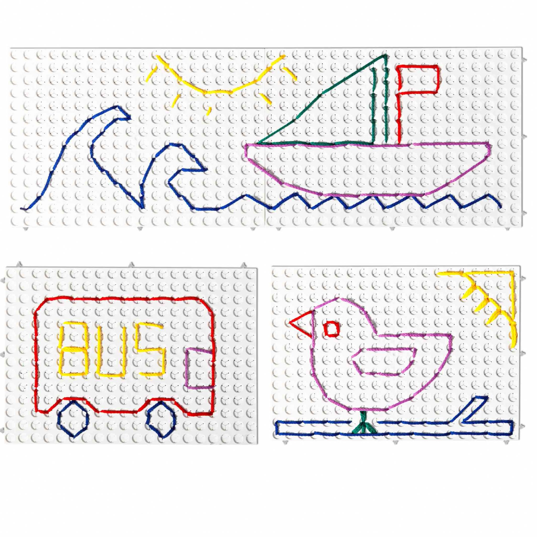 Nexus Black Pattern Playboard 4 Board Set - Learn Play Nexus