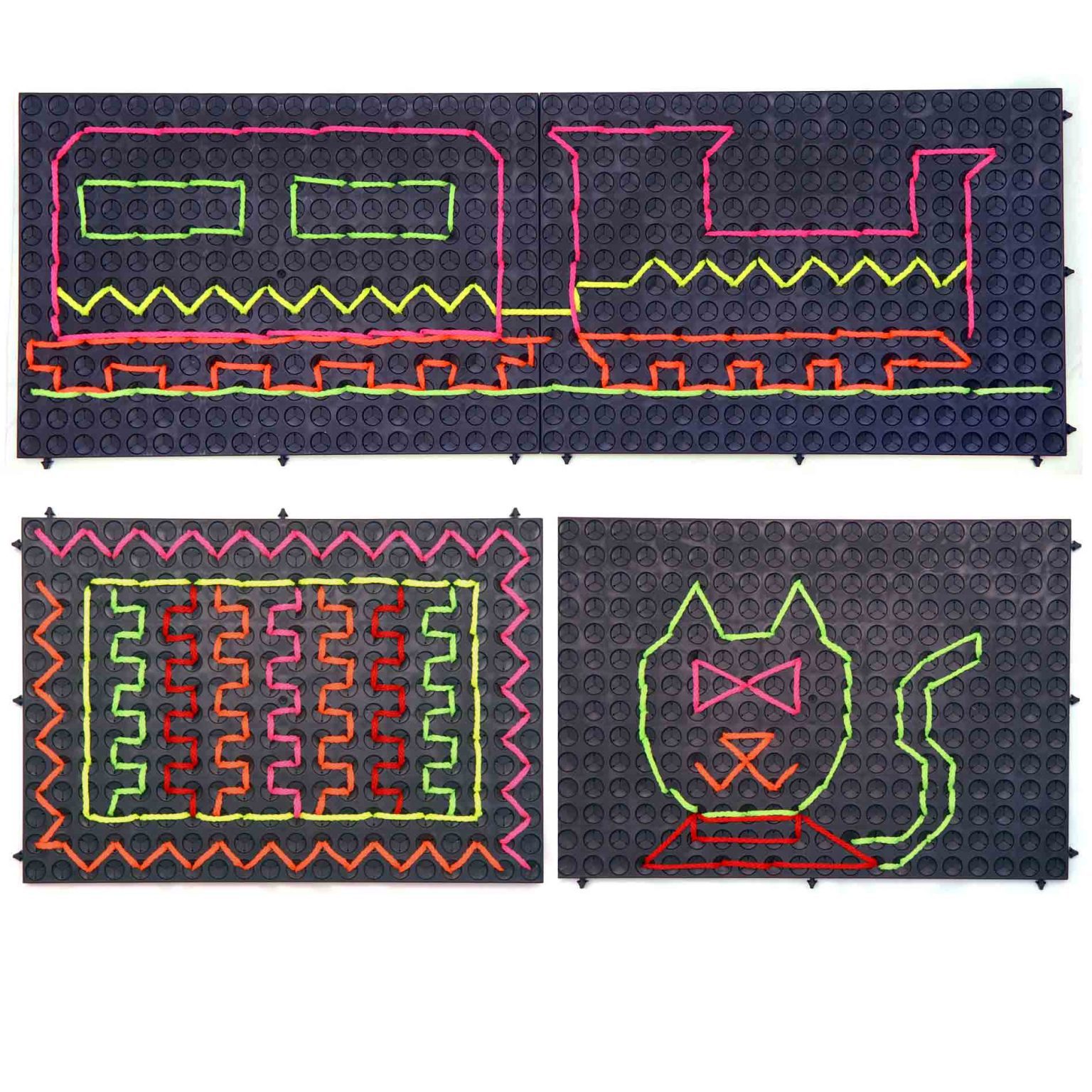 Nexus Black Pattern Playboard - Set of 4 - Learn Play Nexus
