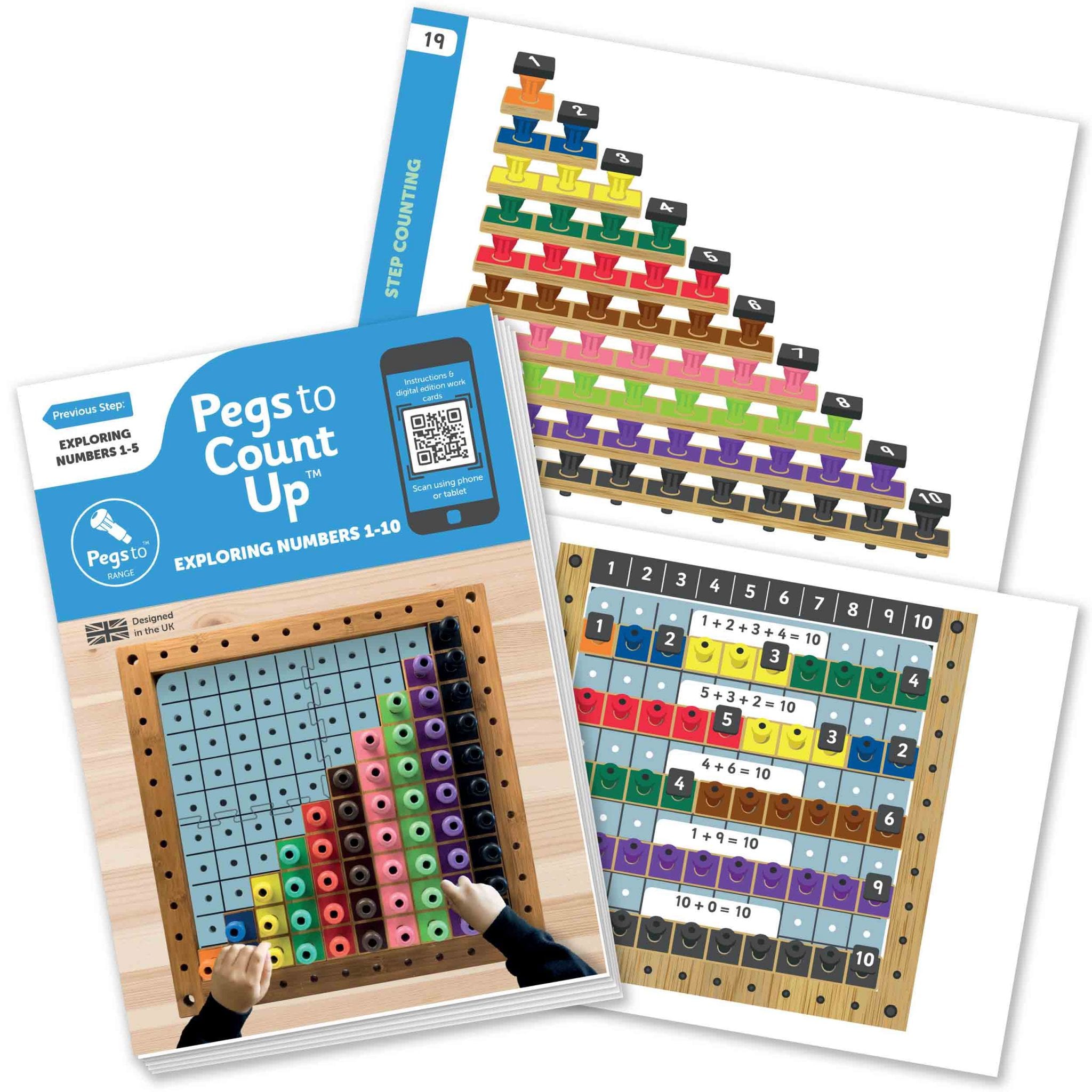 Pegs to Count Up: Exploring Numbers 1-10 Work Cards - Learn Play Nexus