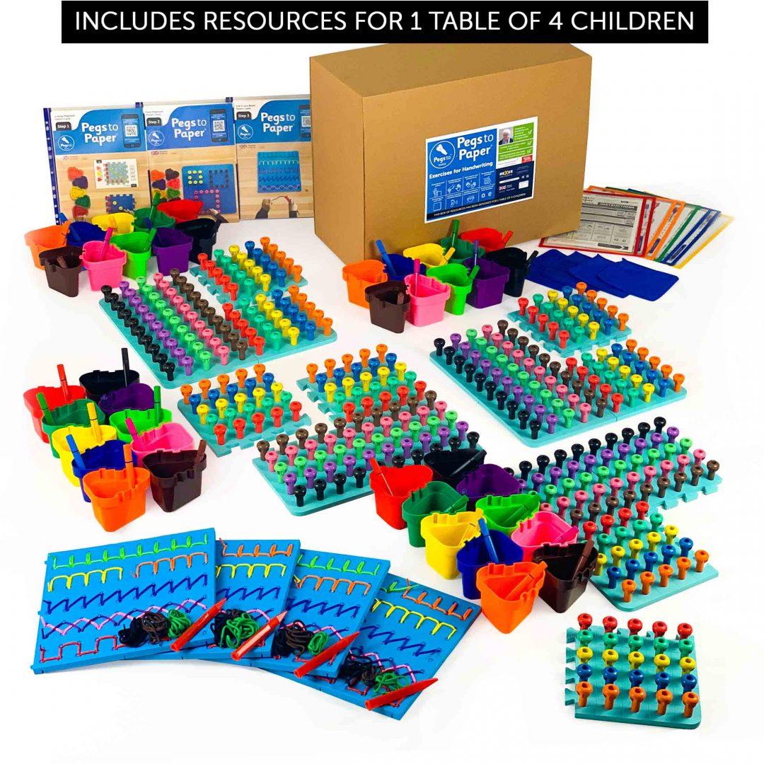 Pegs to Paper Exercises for Handwriting Set - Learn Play Nexus