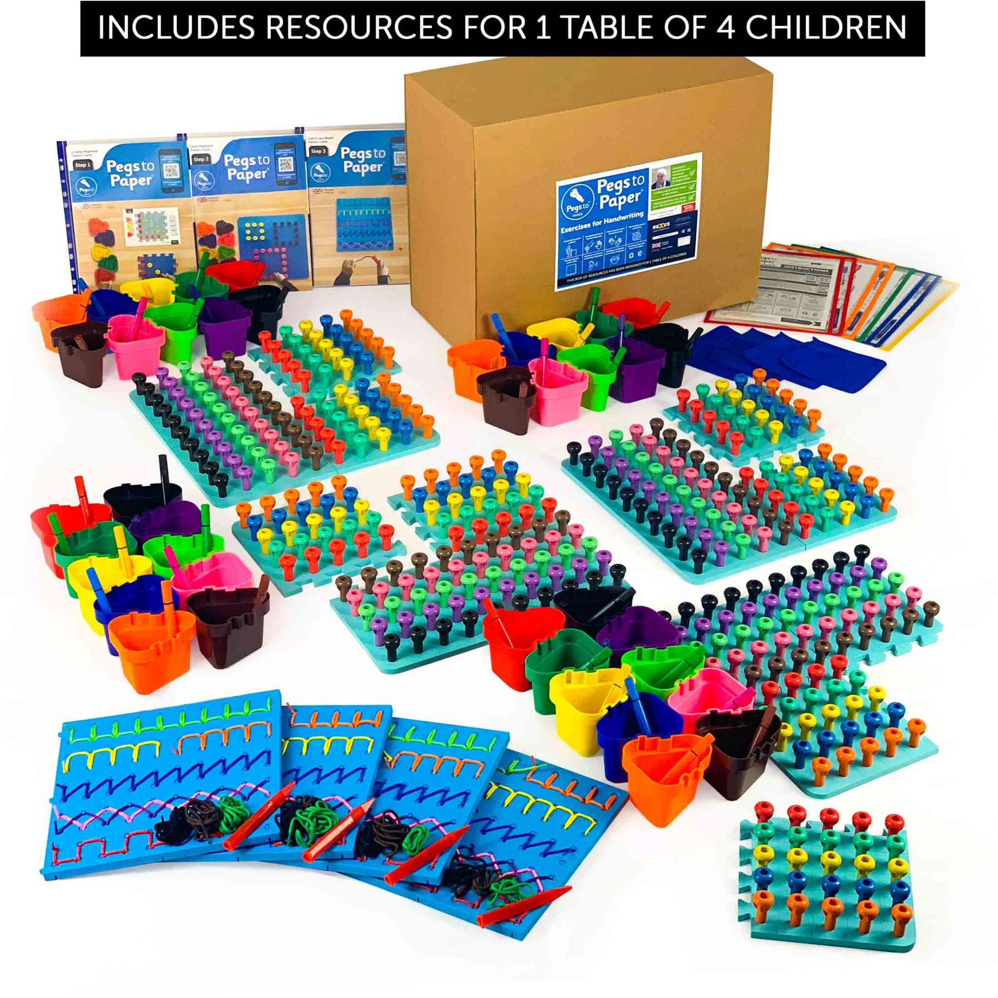 Pegs to Paper Exercises for Handwriting Set - Learn Play Nexus