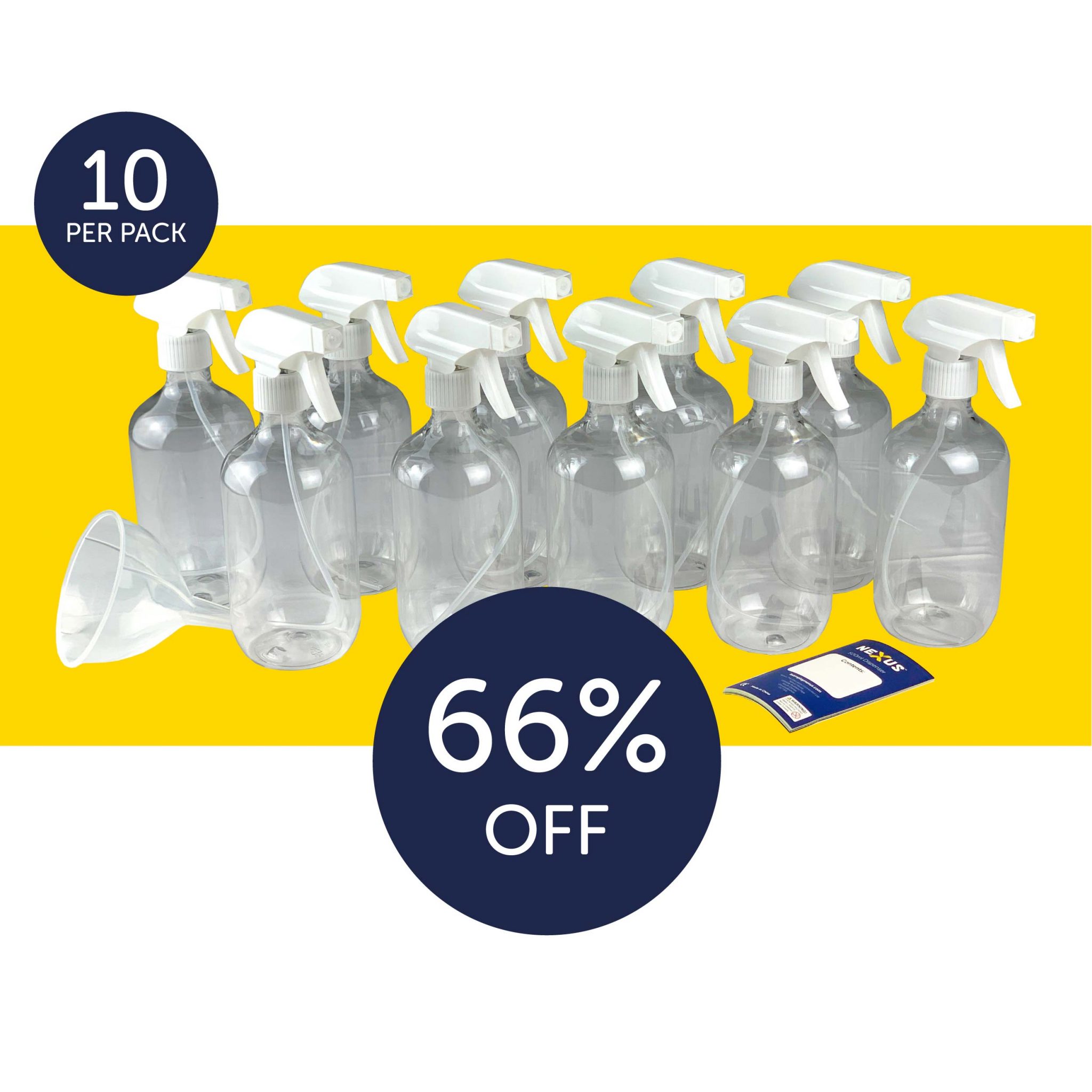 Nexus 500ml Spray Bottles + Funnel - Learn Play Nexus