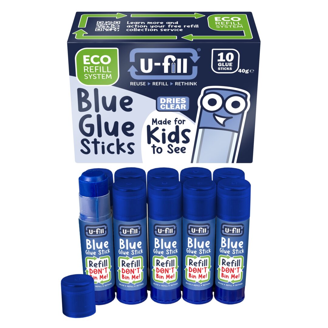 Eco Friendly Glue Sticks - U-fill Blue Glue Sticks