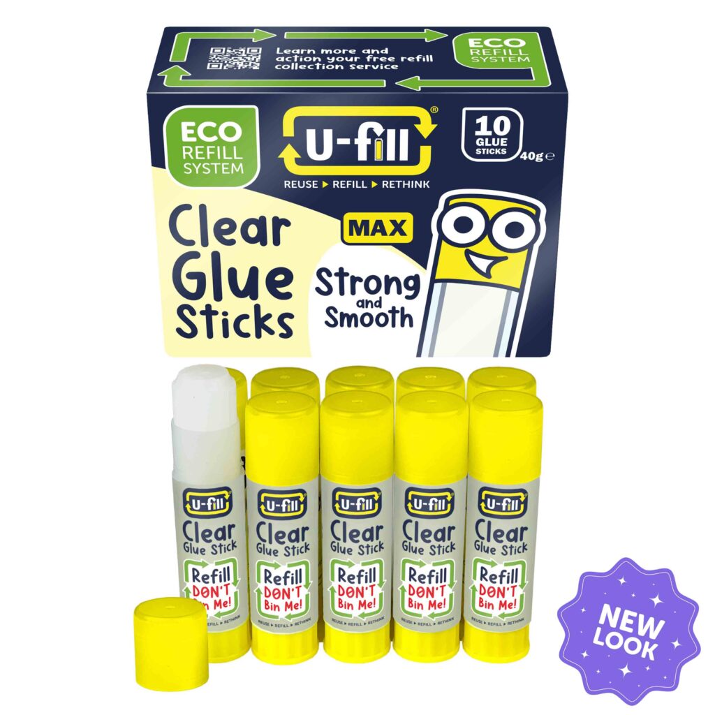 Refillable Glue Stick - U-fill Clear Glue Sticks