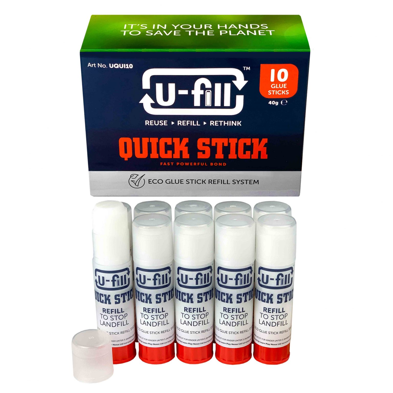 Refillable Glue Stick - U-fill Clear Glue Sticks