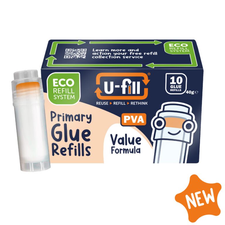 10 U-fill Primary Glue Stick Refills - Learn Play Nexus